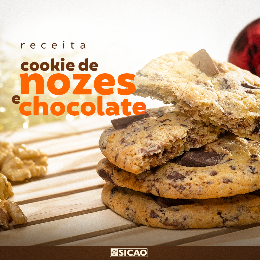 Cookies de nozes e chocolate - Blog Nova Safra